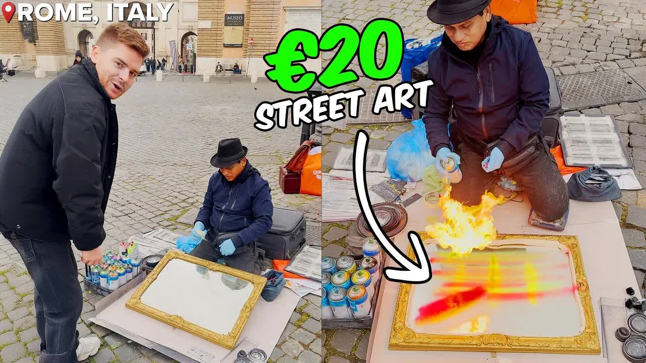 Turning a simple mirror into street art for €20