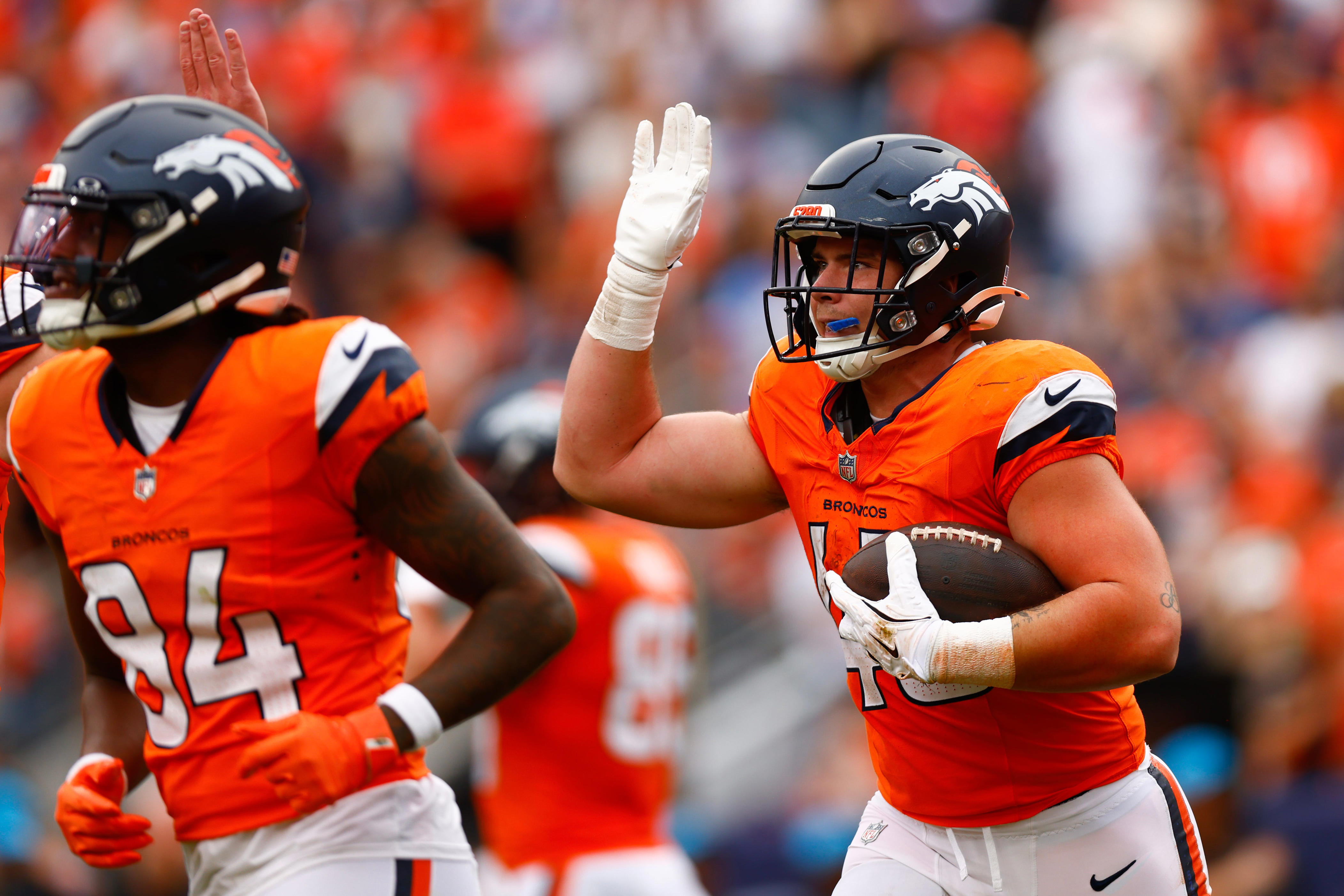 Broncos roster: TE Nate Adkins (No. 45) competing for more playing time