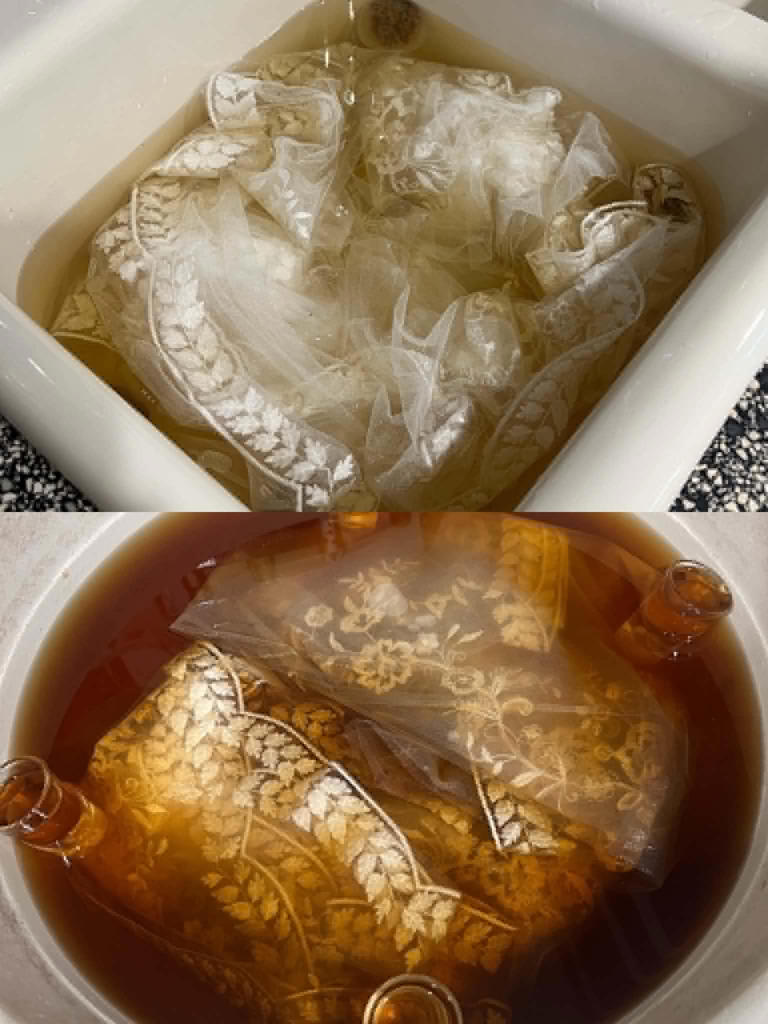 This bride made her own wedding dress with fabric from Kamuning and a ...