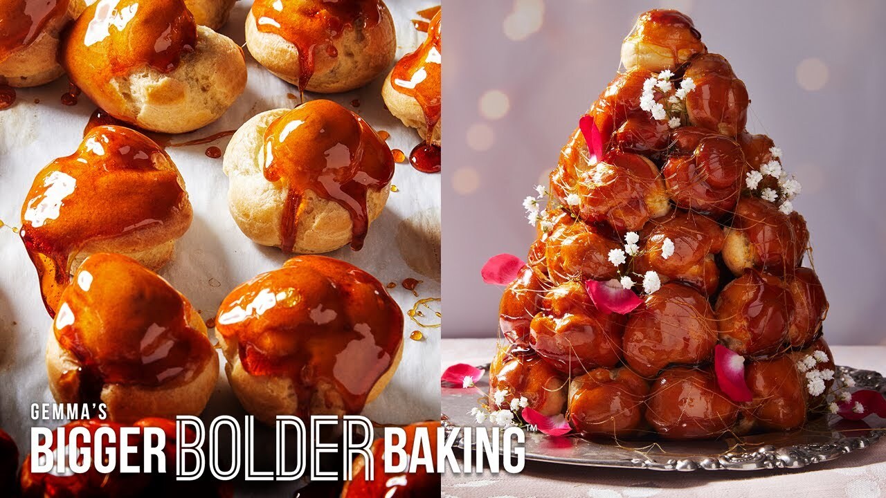 How to make a croquembouche (profiteroles tower) step-by-step
