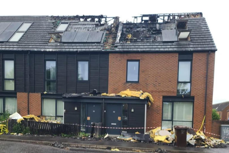 Solar panel fire leaves mum and son homeless with just the clothes on ...