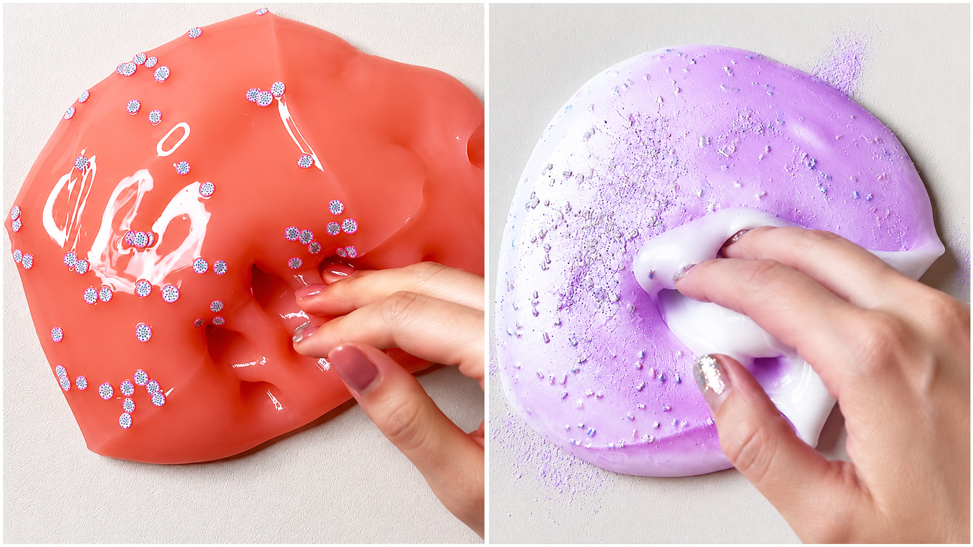 Silky slime textures and mesmerizing color effects