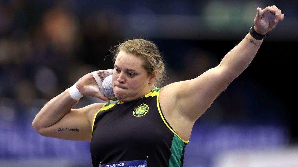 Olympian Sophie McKinna swaps shot put for rugby