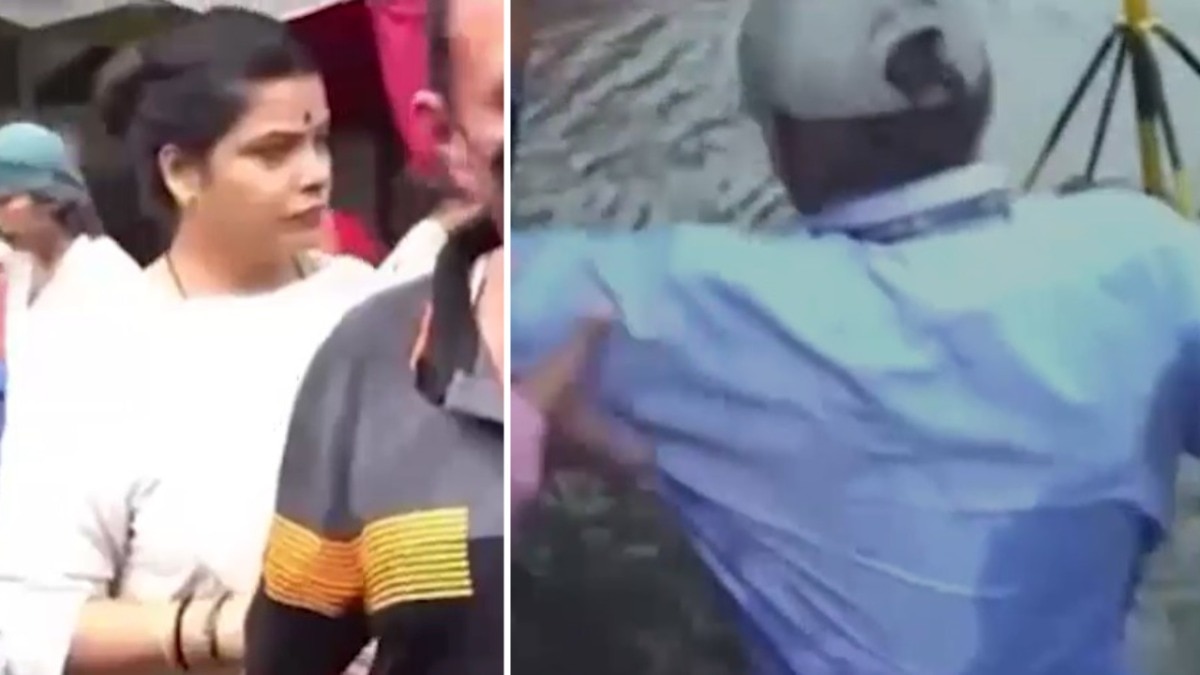 Caught on camera: BMC worker falls into manhole in front of Mumbai mayor