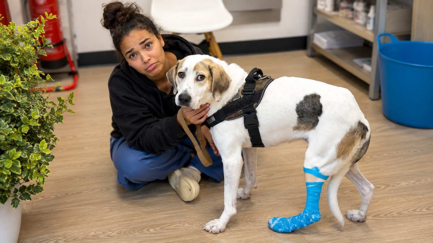 We rushed our injured rescue dog to surgery