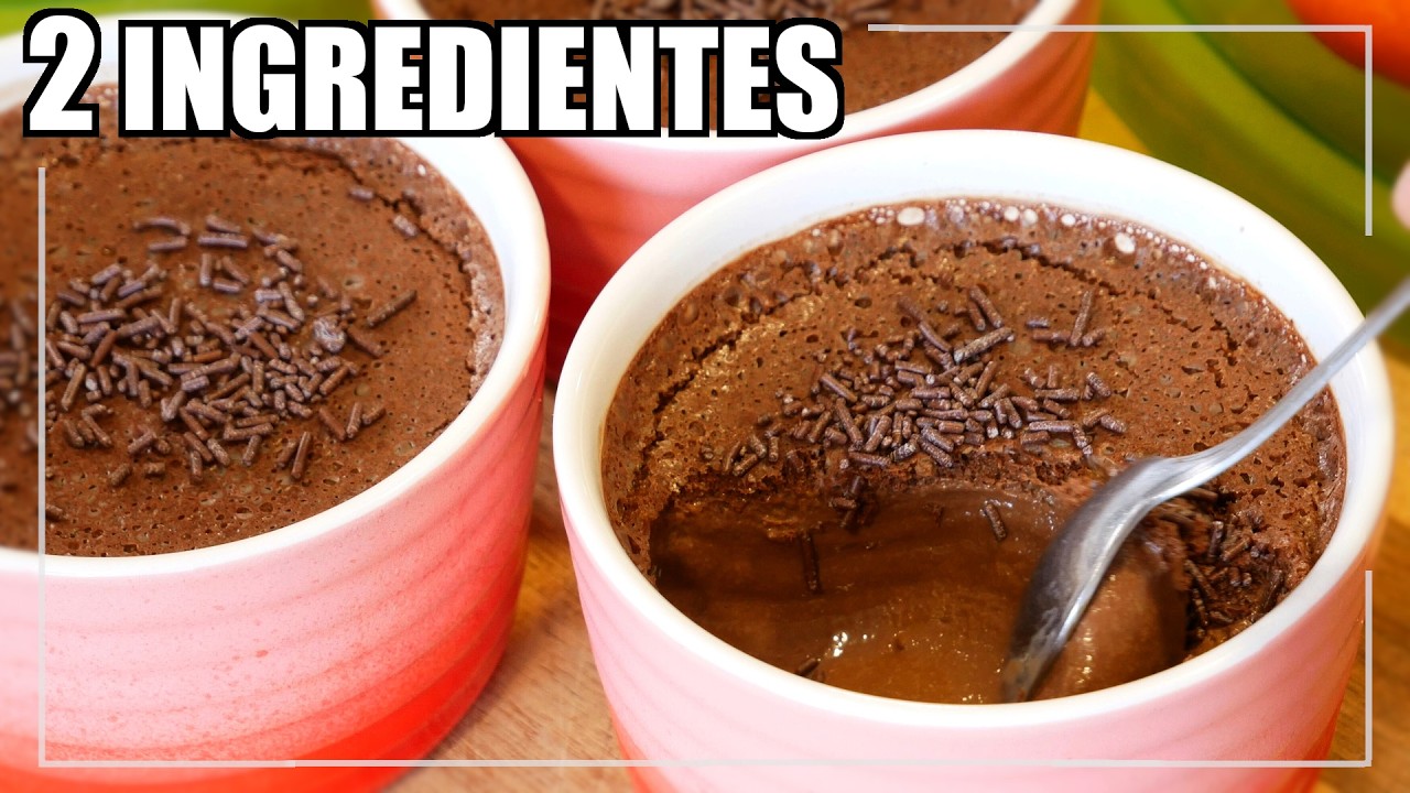 Mousse de chocolate con solo 2 ingredientes
