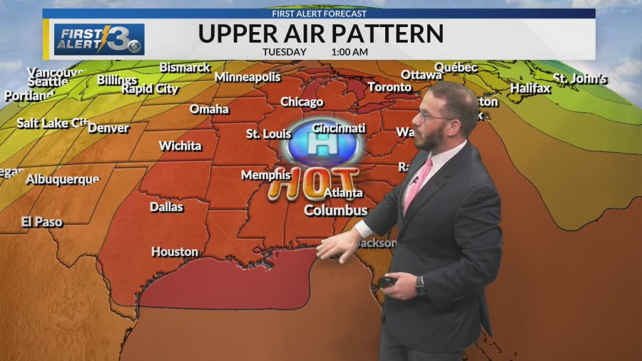 Pleasant midweek start, summer heat building ahead