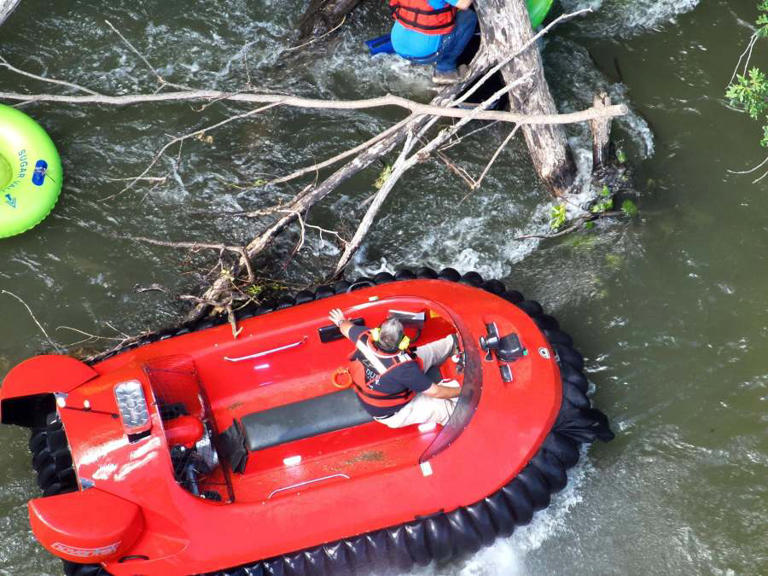 First responders rescue multiple people stuck in log jam on Sugar Creek