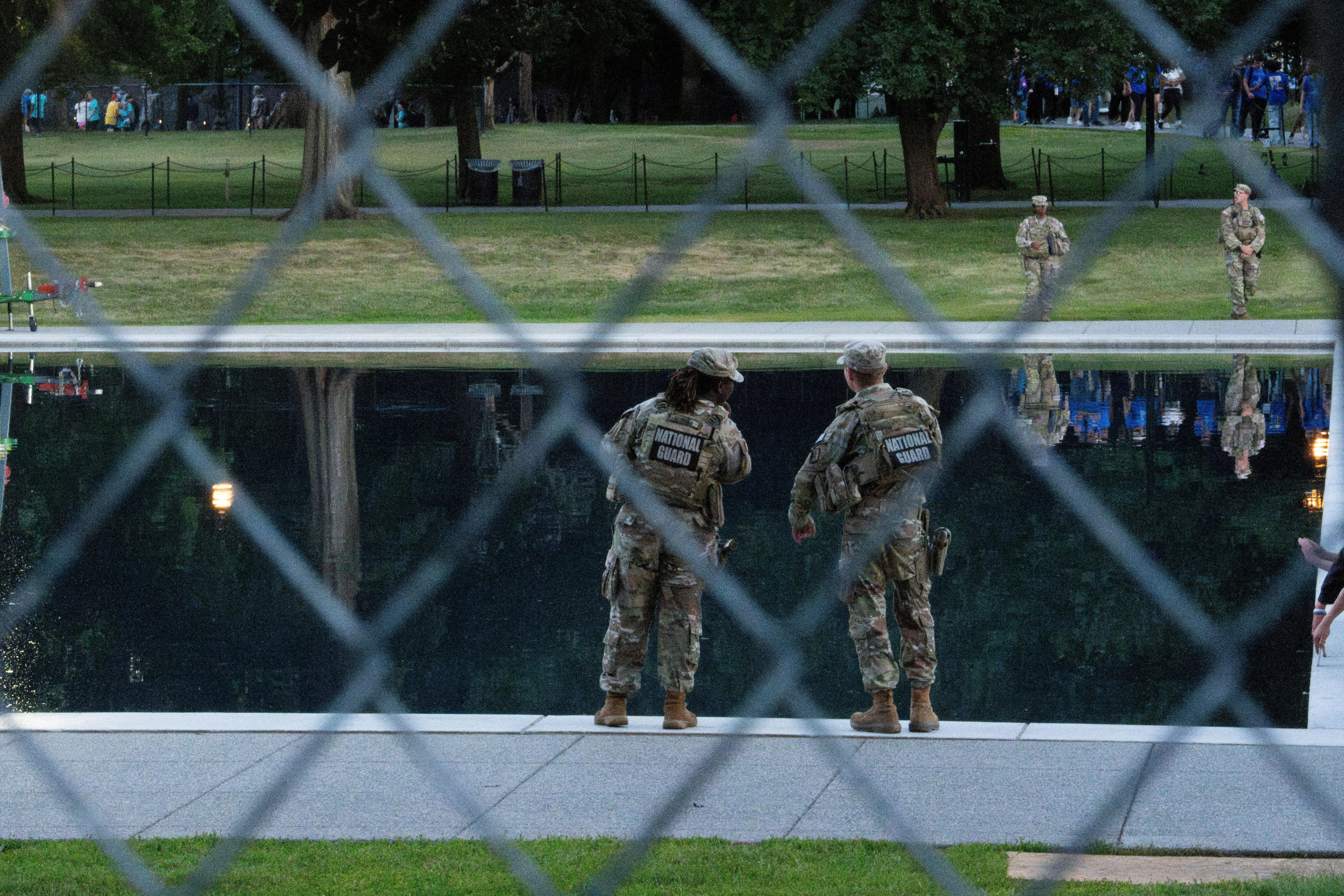 Fencing near DC reflecting pool is for upcoming fireworks
