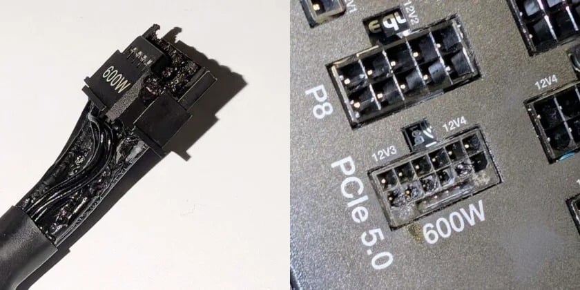 Another RTX 5090 faces power connector meltdown during testing