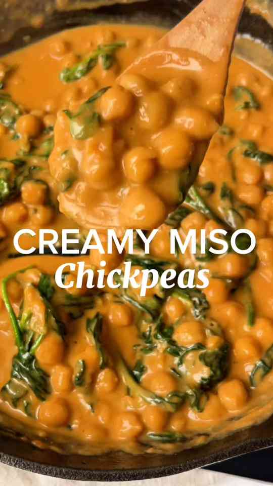 Creamy miso chickpeas you'll crave every week