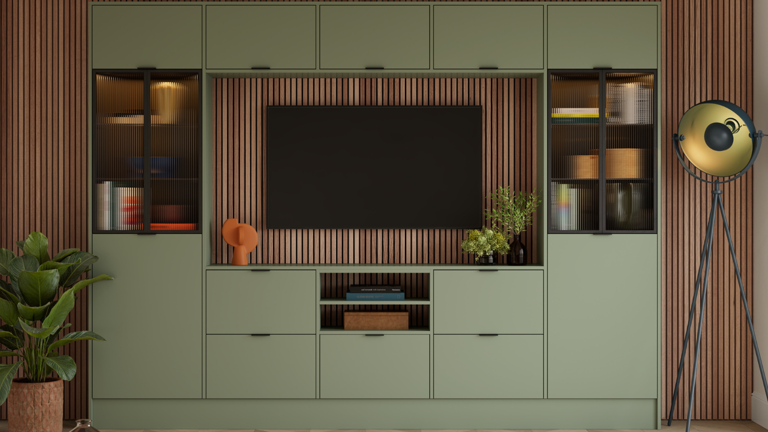 Tired of messy cables in your living room? These media wall ideas offer ...