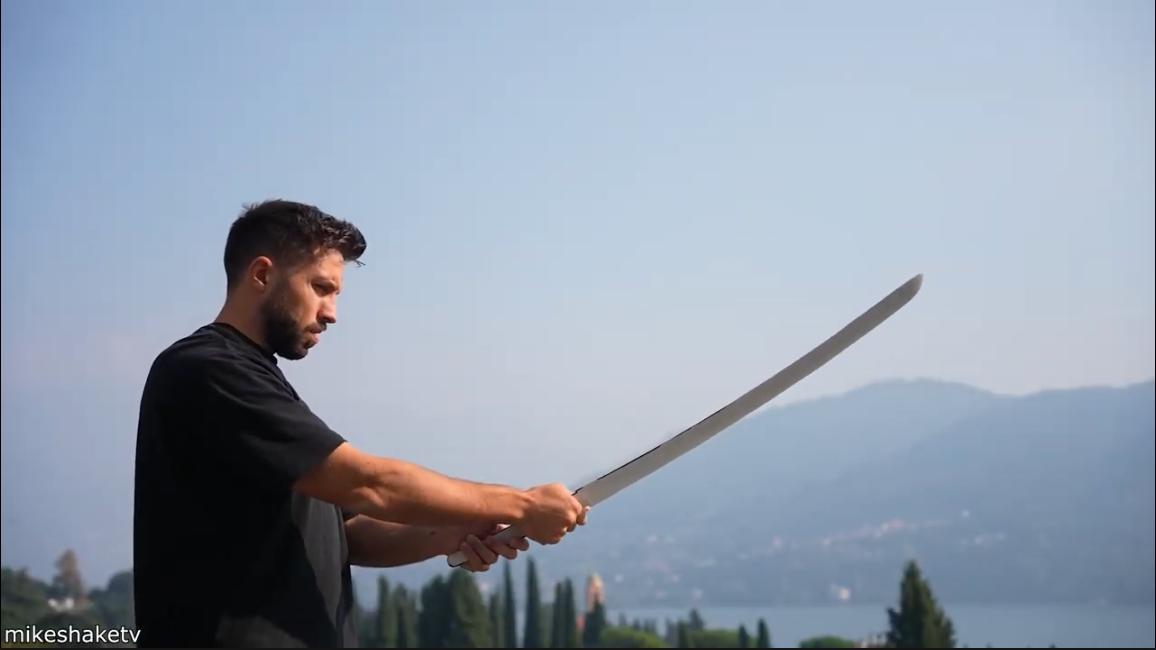 He made a katana out of paper