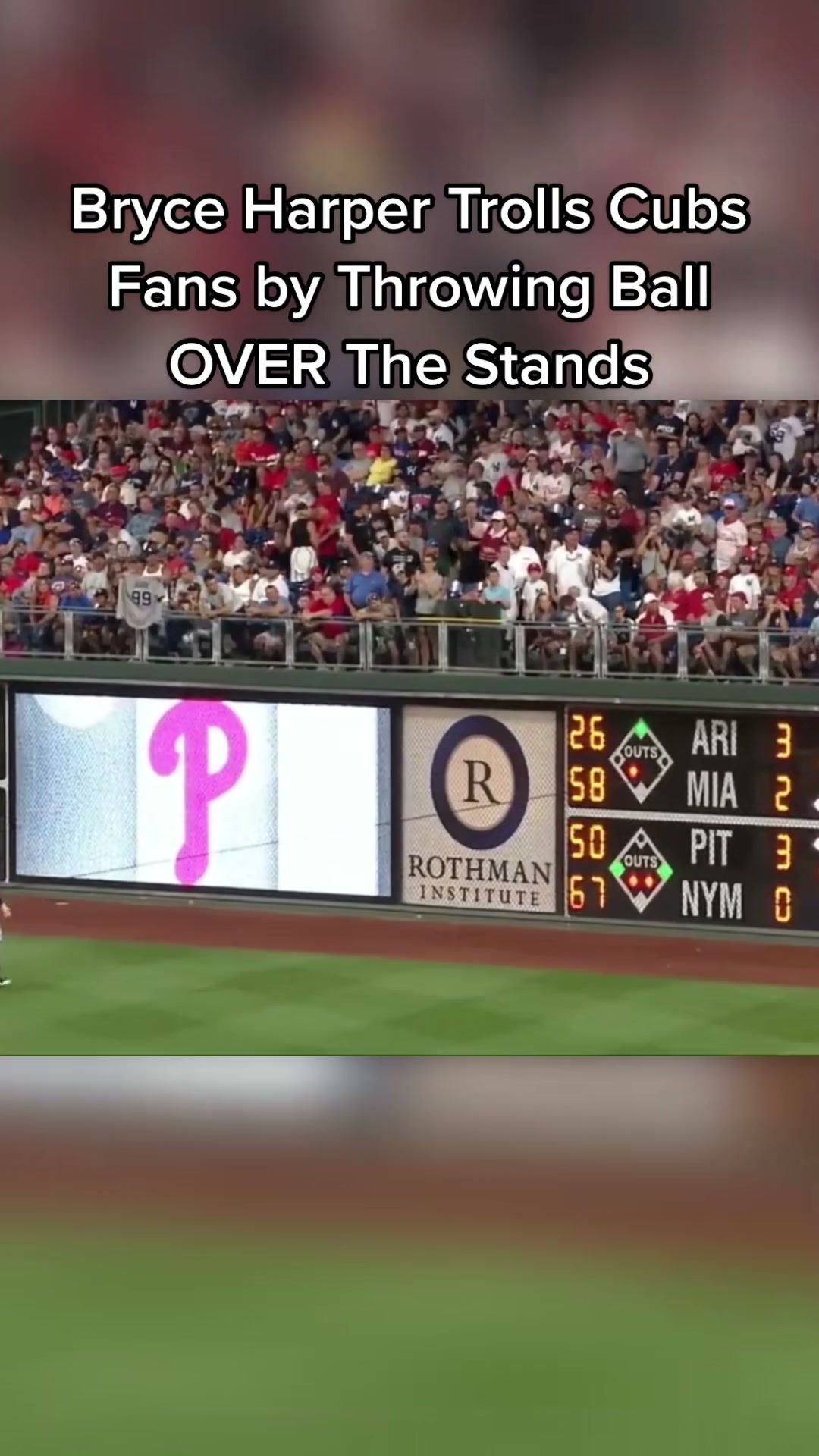 Bryce foul for this one 💀 #MLB #baseball #mlbtiktok #baseballtiktok