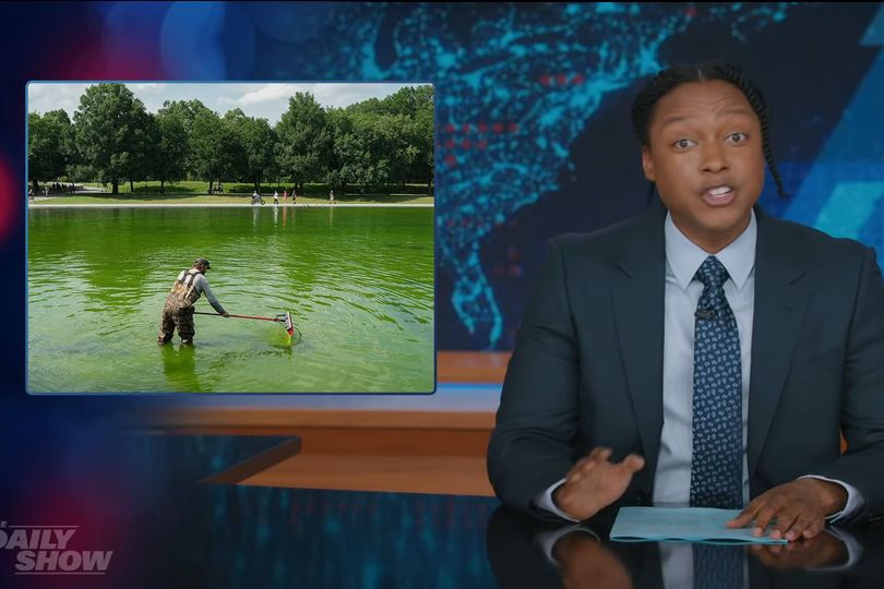 Daily Show host reveals how Donald Trump can fix Reflecting Pool mess ...