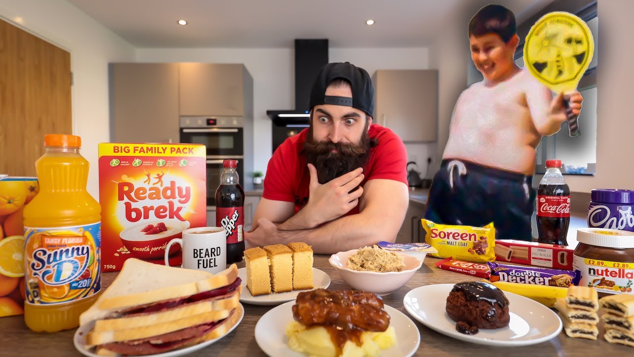 Eating my entire daily diet as a fat kid | BeardMeatsFood