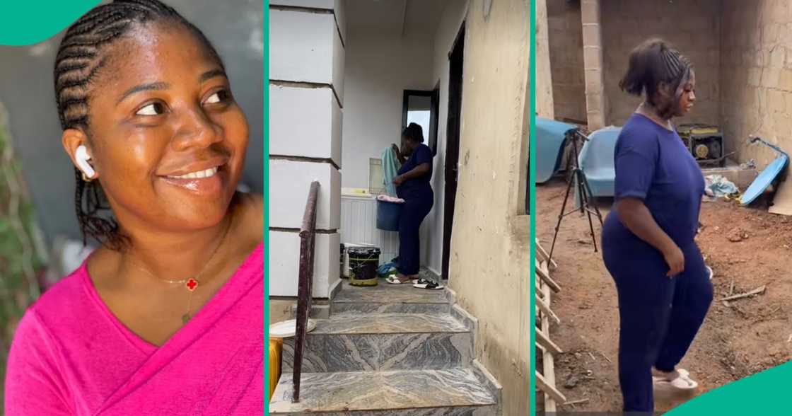 Video as Nigerian lady proudly shows off her new house, people ...