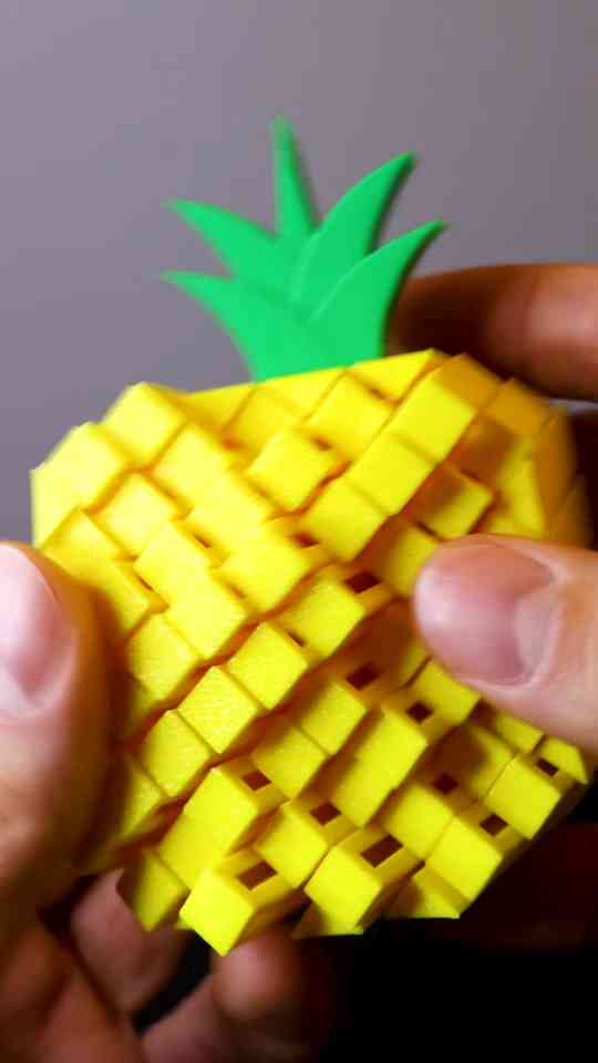 Pixel style 3D printed pineapple fidget toy everyone wants