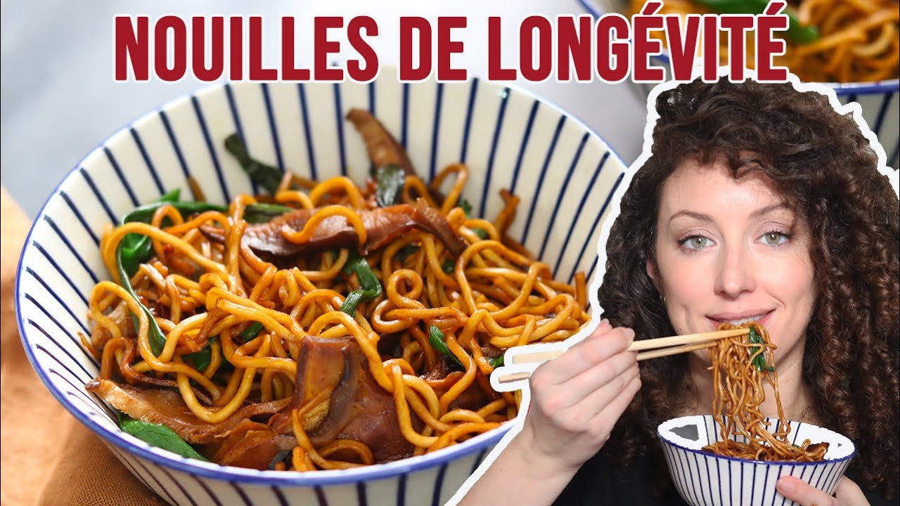 Nouilles de longévité aux shiitake : recette asiatique traditionnelle