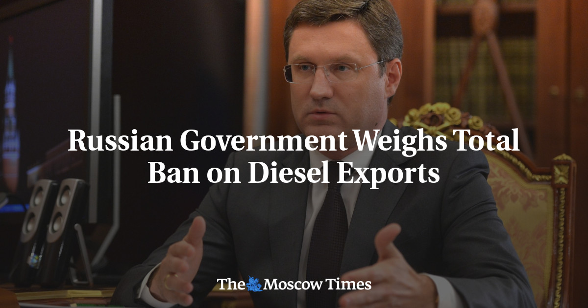 Russian government weighs total ban on diesel exports