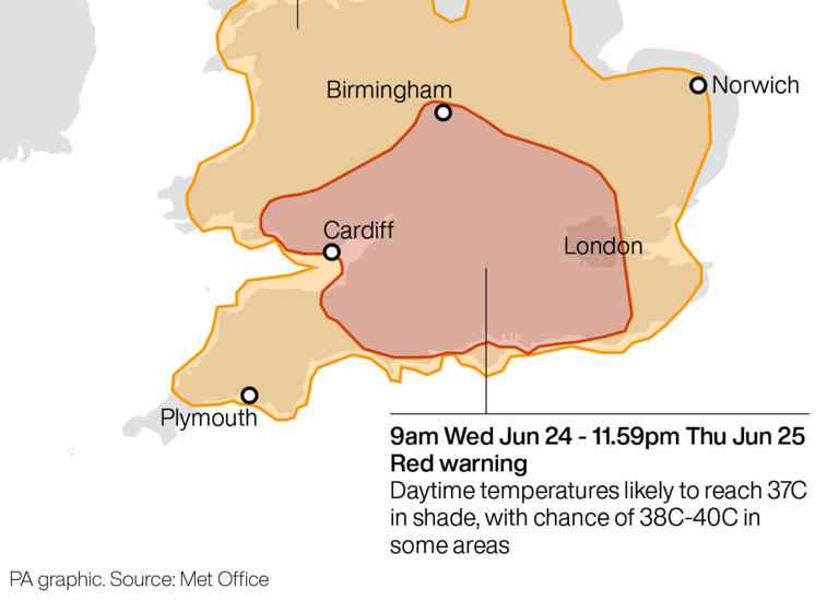 June temperature record broken as UK swelters in exceptional heat