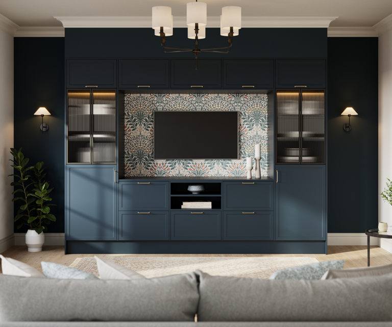 Tired of messy cables in your living room? These media wall ideas offer ...