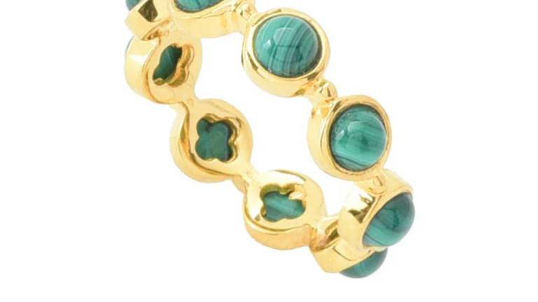 Get the 18K gold plated gemstone eternity band ring for $50—perfect for ...