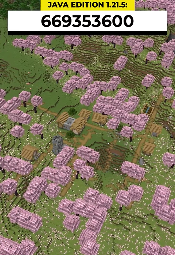 Minecraft cherry grove blacksmith village seed: Rare starter location ...