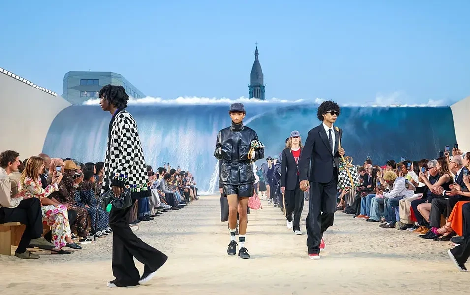 Pharrell's surf-themed Louis Vuitton show blends tailoring and beachwear