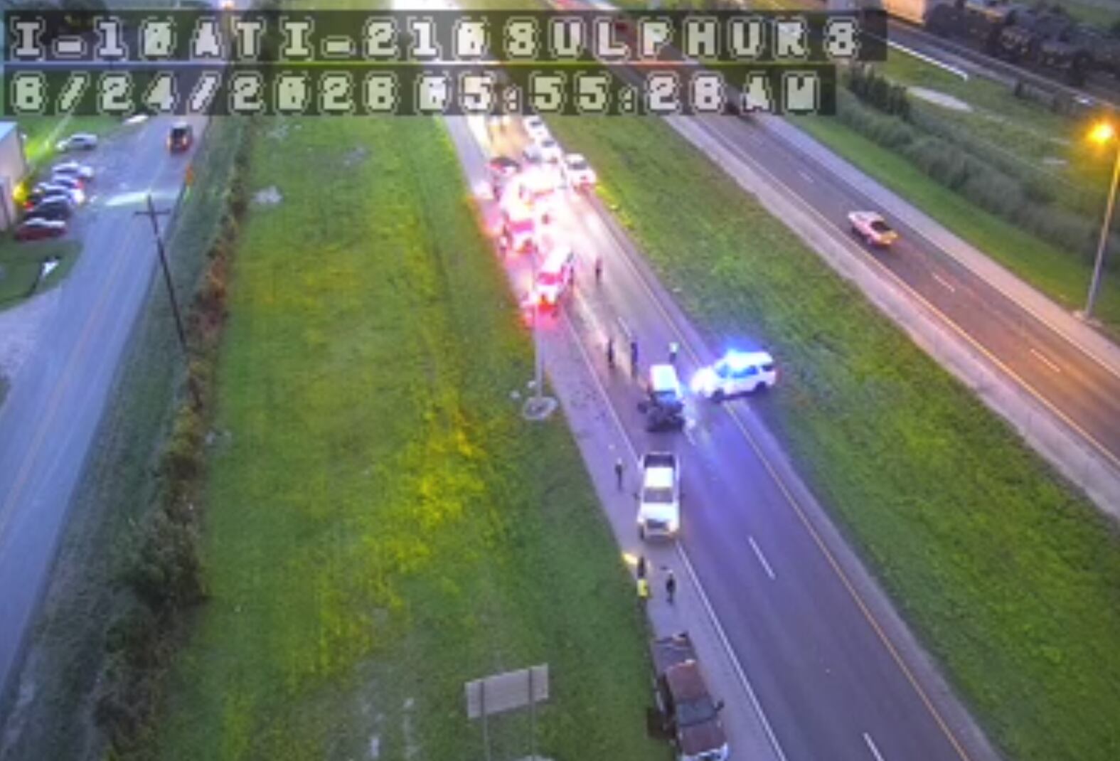 Vehicle crash along I-10W at I-210 intersection causing traffic