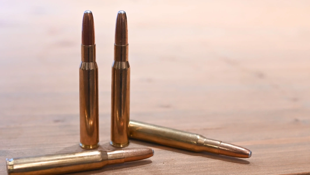 5 rifle cartridges holding their ground