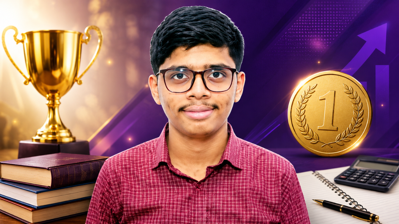 Shardul Vichare tops CA intermediate 2026 with 88.50%, a year after ...