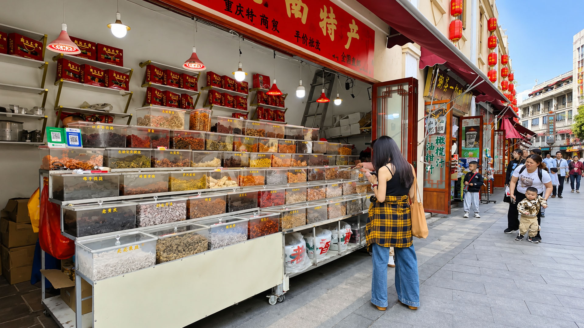 Cette boutique de Chongqing cache un mur irrésistible de saveurs locales