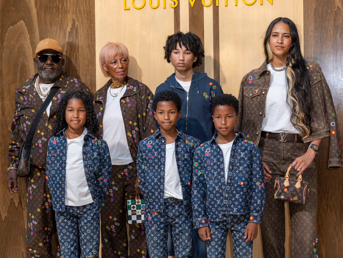 Pharrell Williams: Family appearance at Louis Vuitton show