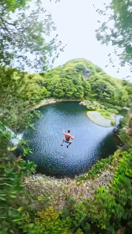 Why this cliff jump through trees is so extreme