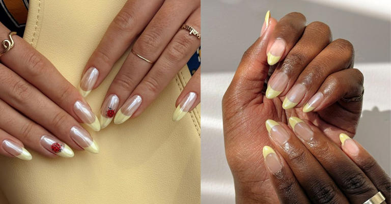 From lemon glaze to butter French, 8 yellow chrome nail ideas to try ...