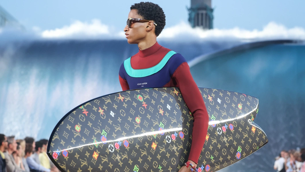 Pharrell's surf-themed Louis Vuitton show blends tailoring and beachwear
