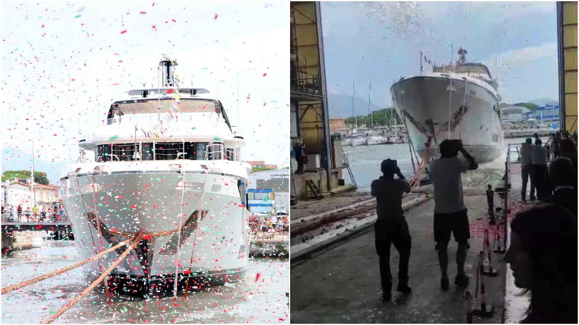 Lo yacht Lumina varato a Viareggio, 44 metri di super lusso