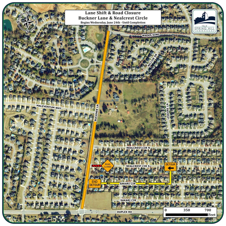 Traffic shift expected to last a month in Spring Hill