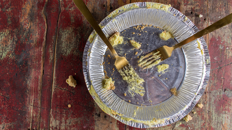 Don't throw away that pie tin if you have a bird feeder
