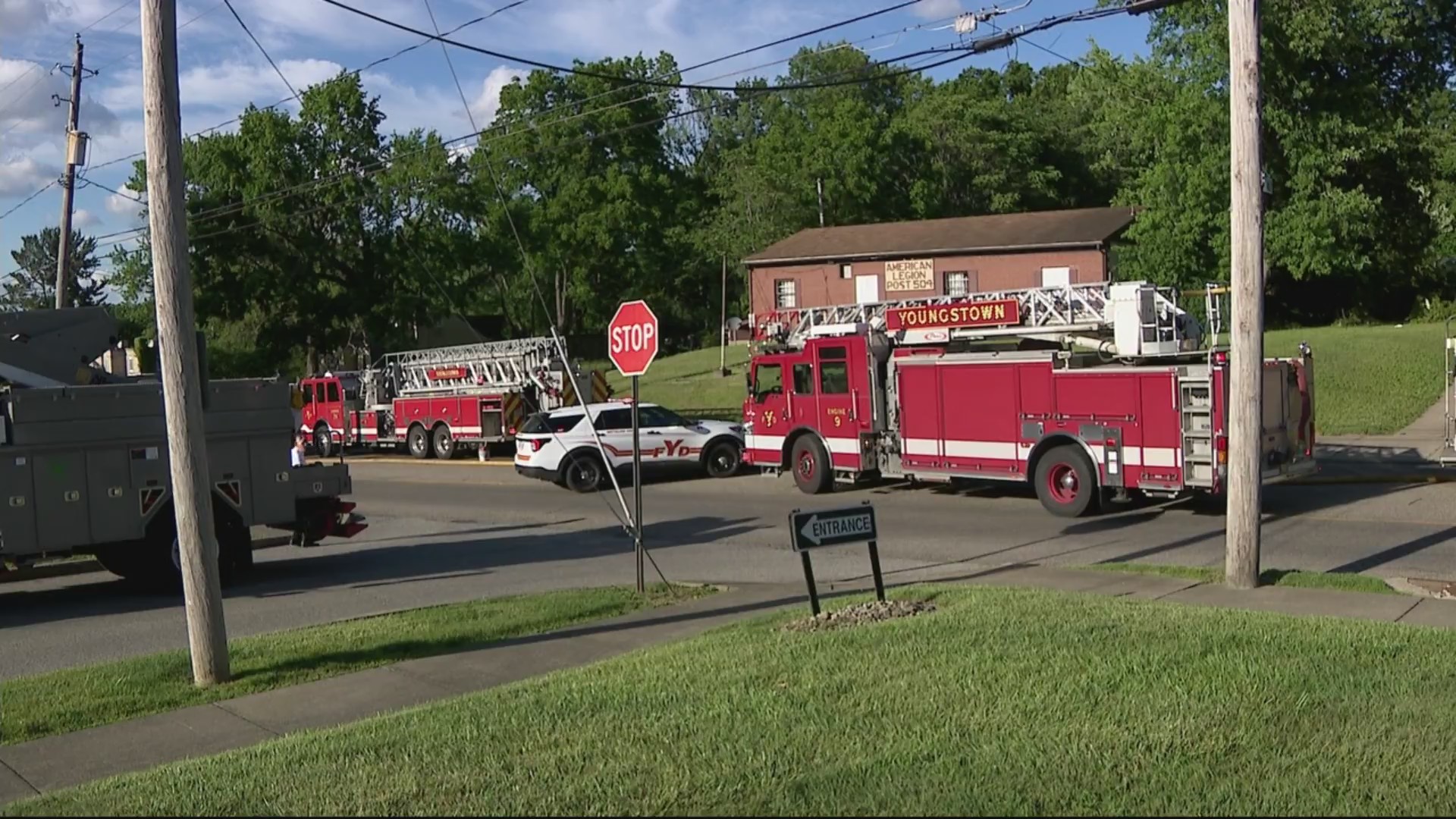 Crews respond to fire at abandoned American Legion building