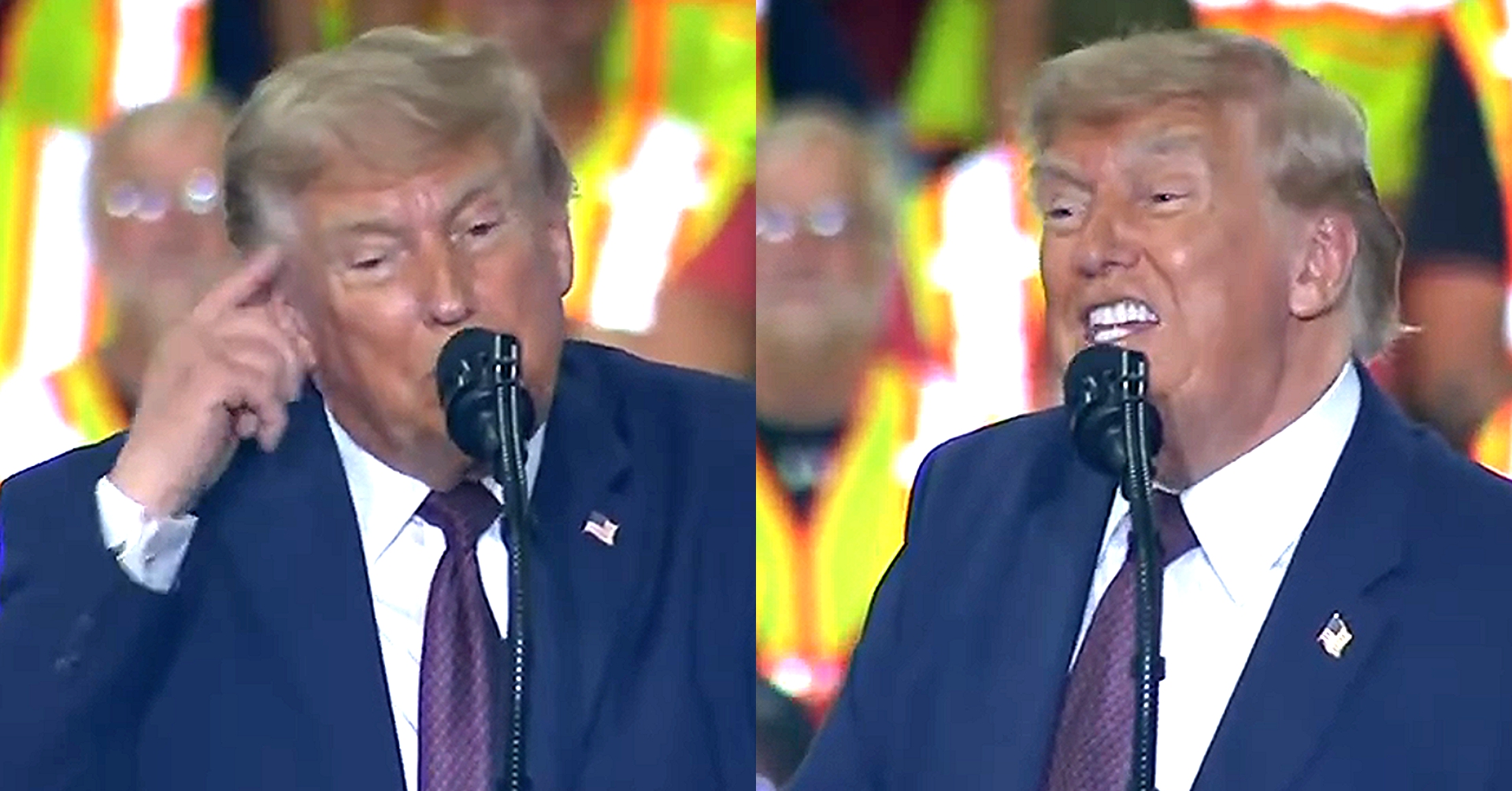 Trump blurts ‘No women in the crowd, which is nice’ in bonkers rant on ...