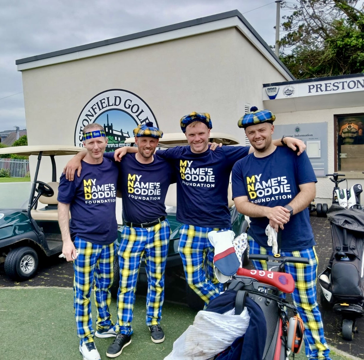 Pro shop staff at Edinburgh golf club raise £3k for My Name’5 Doddie ...