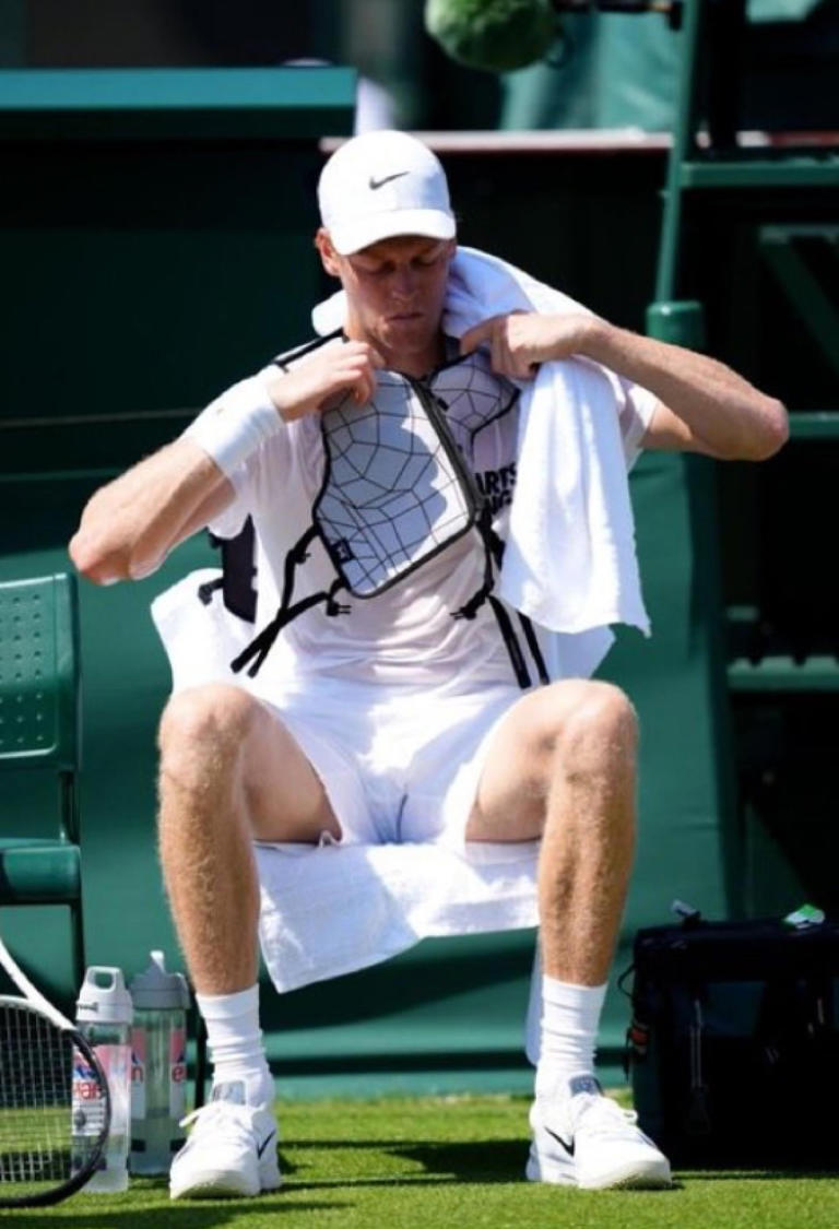 World No. 1 Jannik Sinner seen testing cooling vest ahead of Grand Slam ...