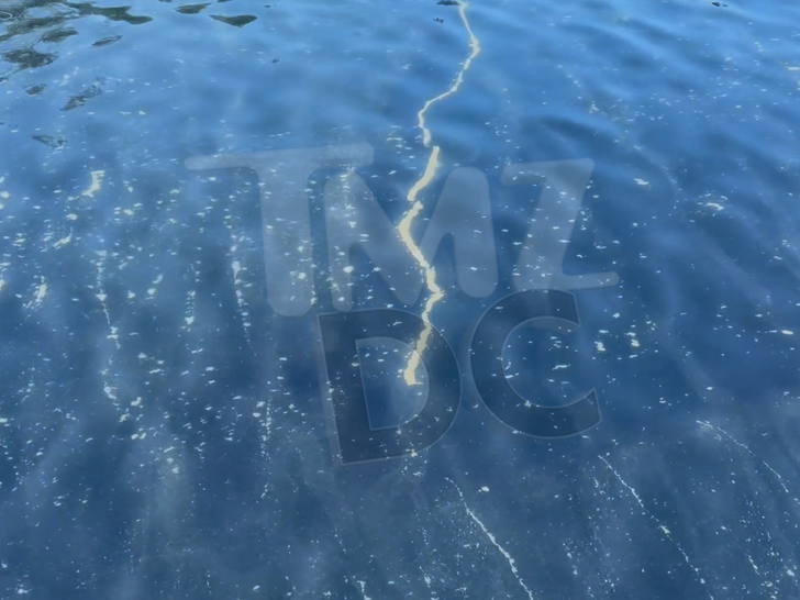 Reflecting pool back to blue with mysterious jagged line at the bottom