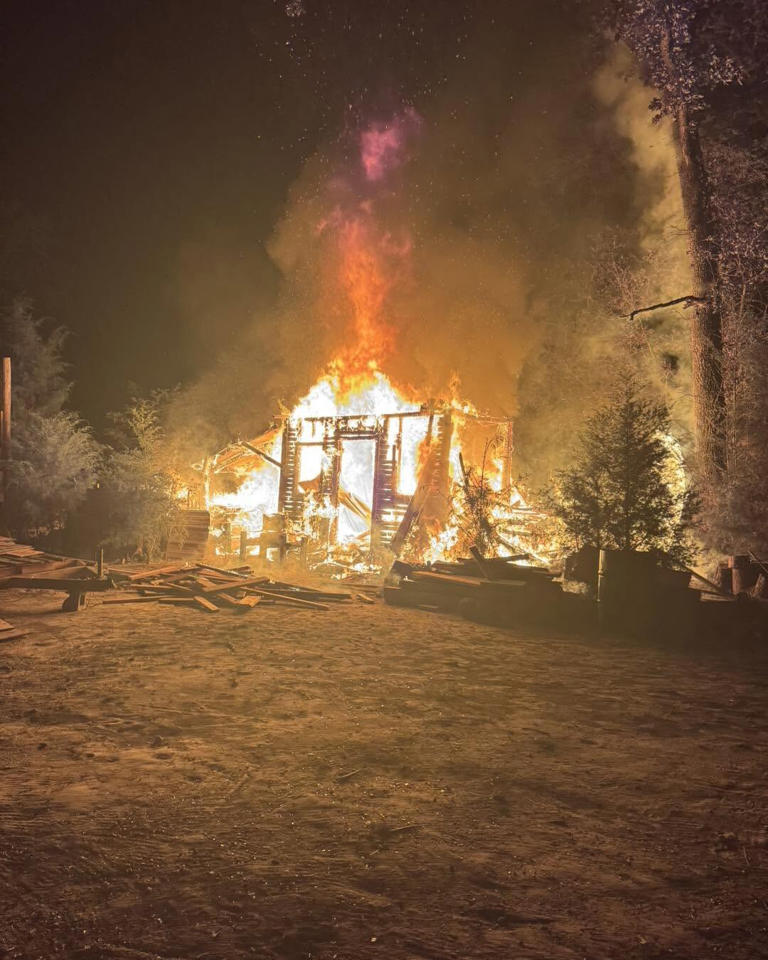 Henderson County firefighters extinguish building on fire in Cherokee ...