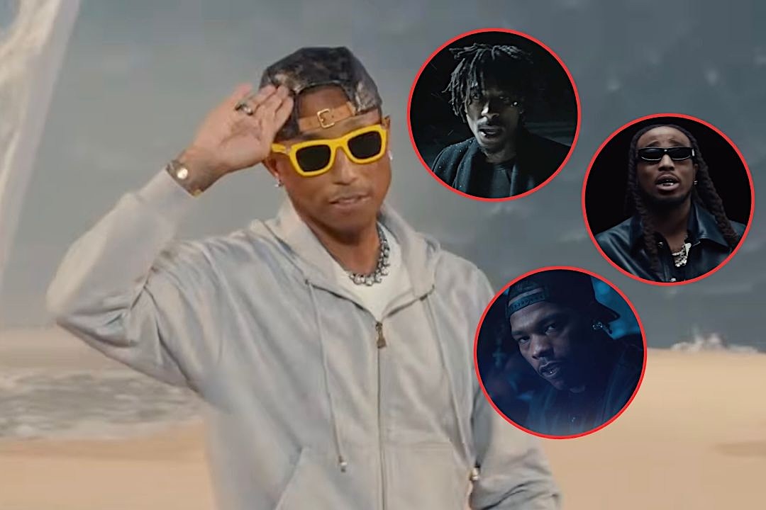 Pharrell premieres new songs from YoungBoy Never Broke Again, Quavo and ...