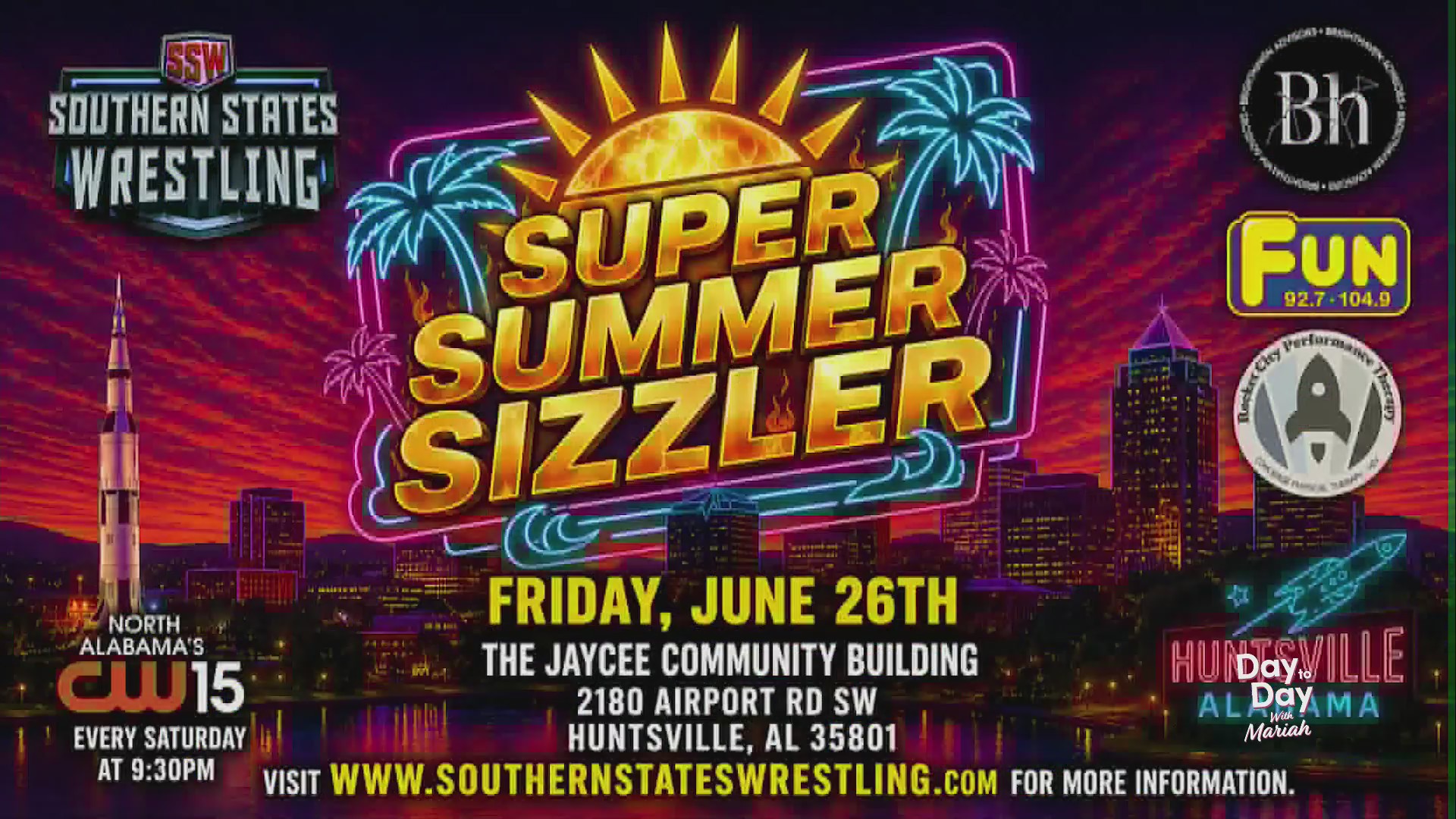 Southern States Wrestling Super Summer Sizzler | June 24, 2026 | Day to ...
