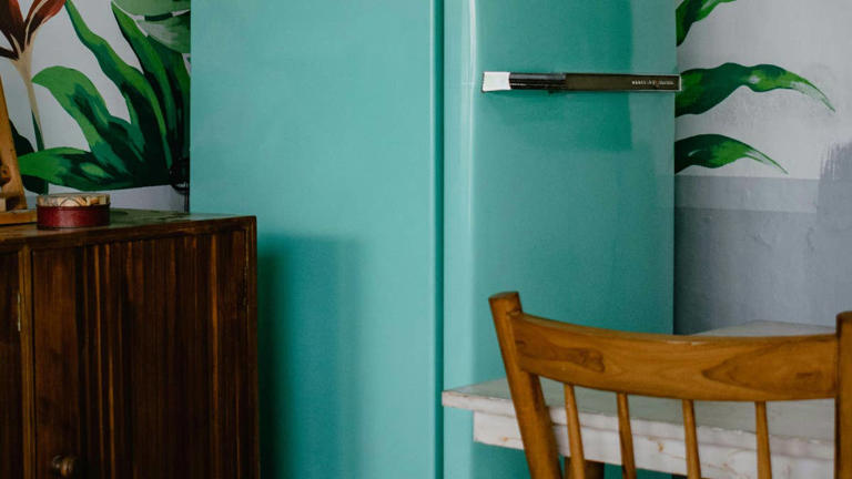 Transform your refrigerator with this simple DIY wallpaper magnet upgrade