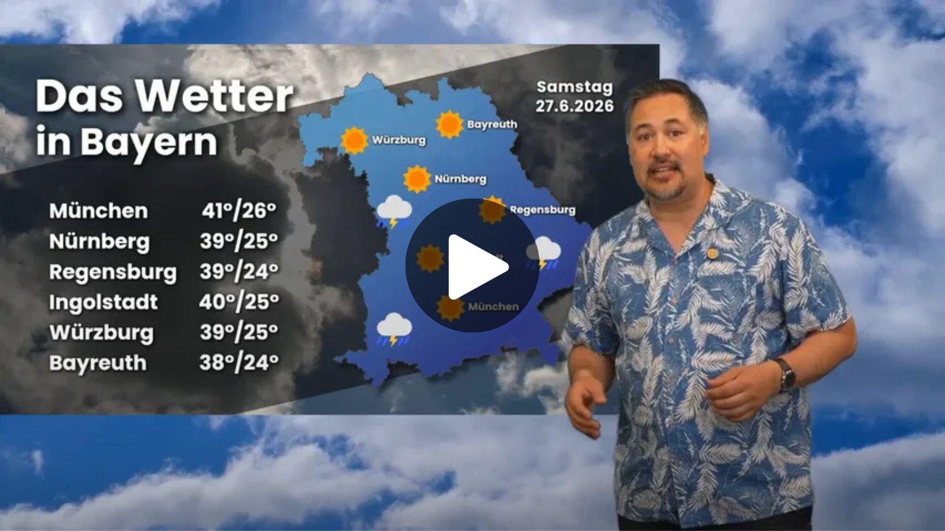 Hitzewelle-Video: DWD warnt – bis 41 Grad in Bayern